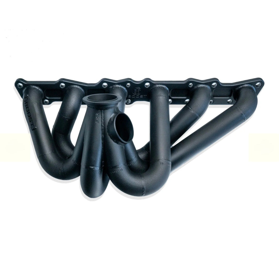 6Boost Top Mount RB26 Turbo Manifold – V-Band, 50mm Wastegate Port