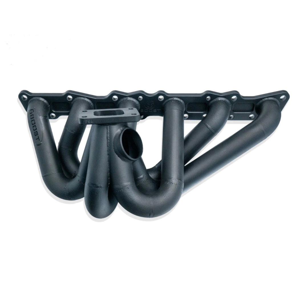 6Boost Top Mount RB20/RB25/Neo T3 Turbo Manifold – 50mm Wastegate Port